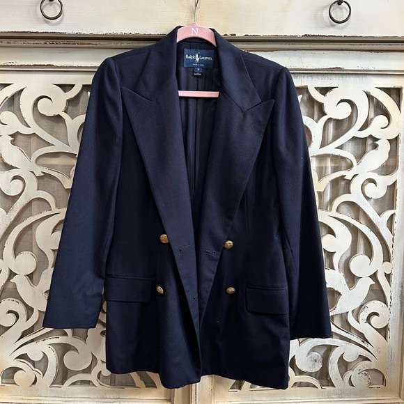 Ralph Lauren | Jackets & Coats | Ralph Lauren Blazer Navy Four Button ...